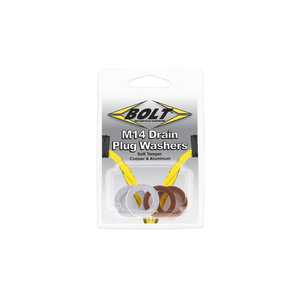 M14 Drain Plug Washer - Copper and Aluminum – Bolt Motorcycle Hardware