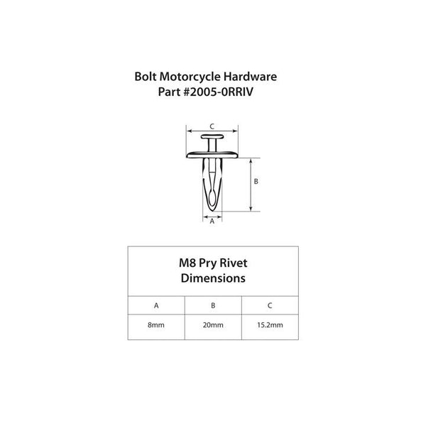 Push Pin Rivets for UTV, SXS, RZR, ATV | 50 Pack – Bolt Motorcycle Hardware